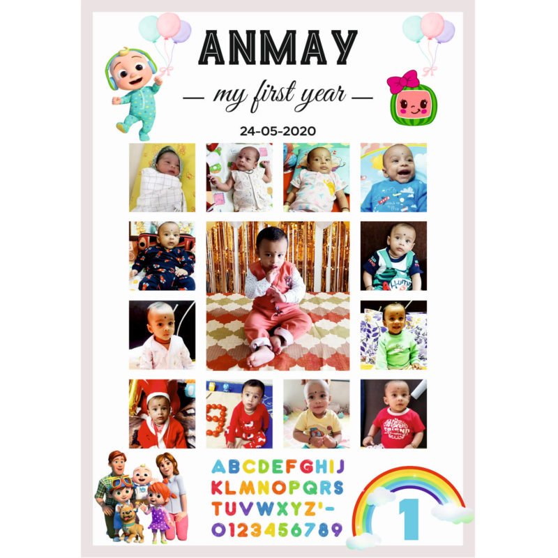 Personalized Baby First Year Photo Collage Wall Frames – First Year ...